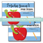 Spanish Teacher Gift Appreciation Card - Aesthetic Journeys Designs